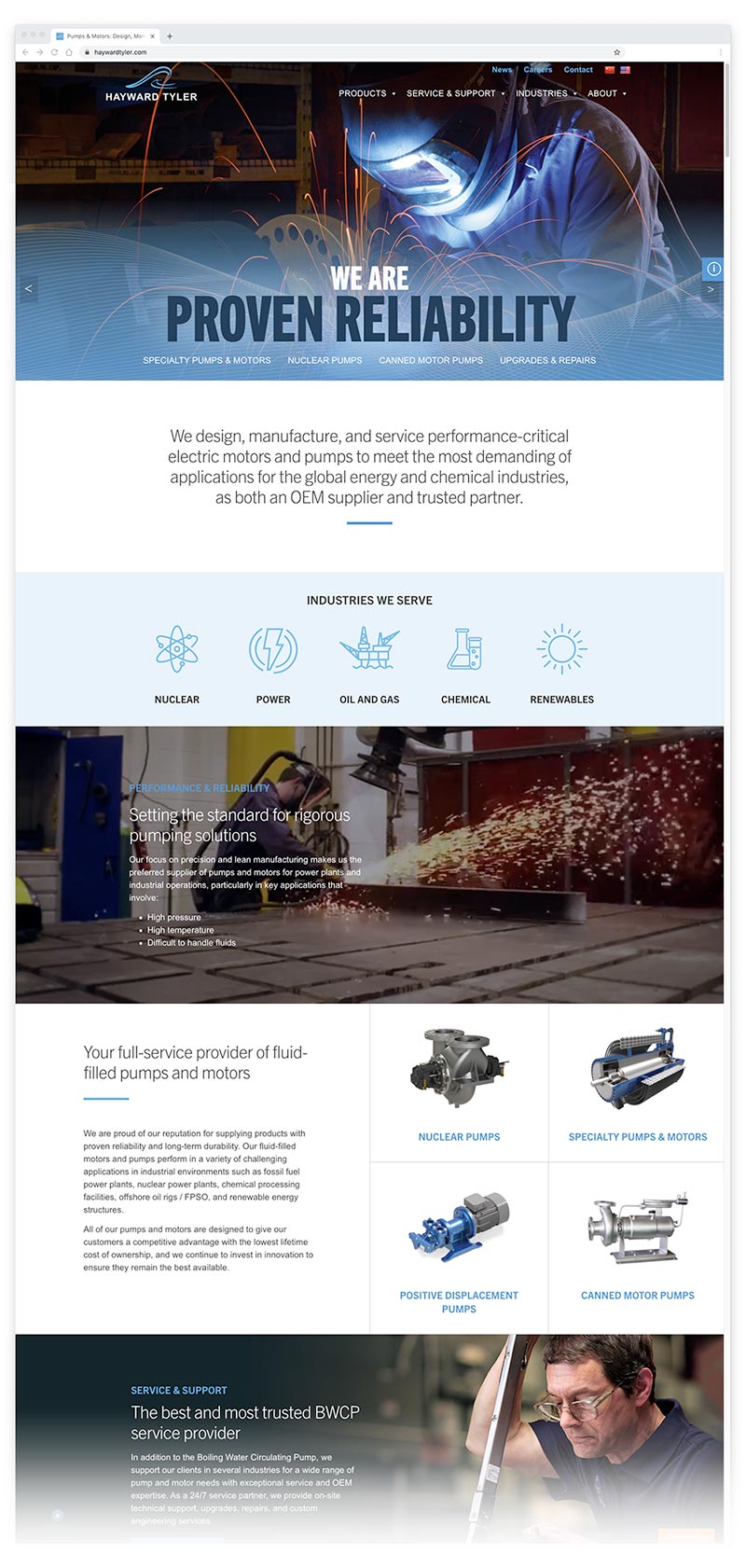 Web Design Overhaul for Hayward Tyler | Stride News
